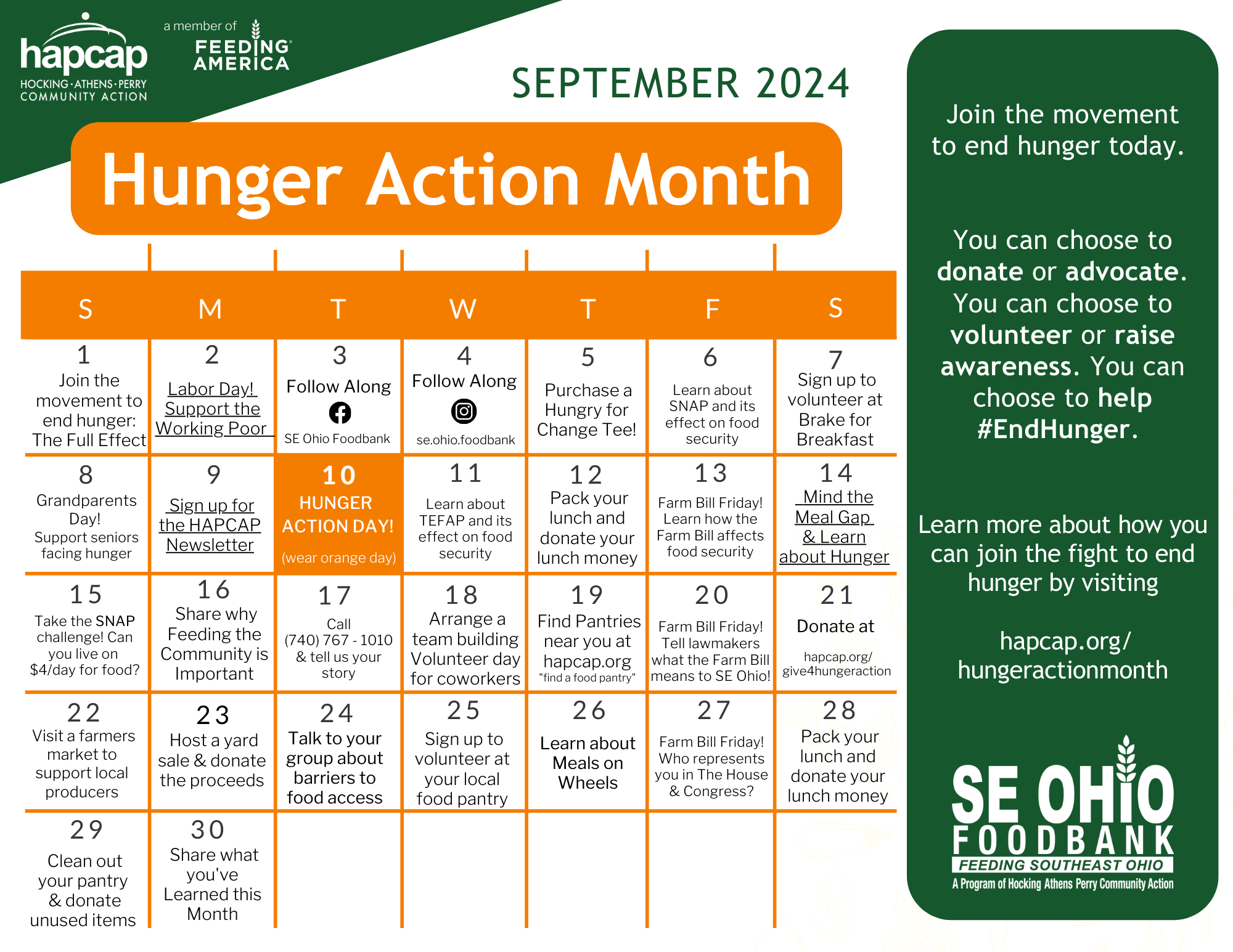 Hunger Action Month 2024 - HAPCAP